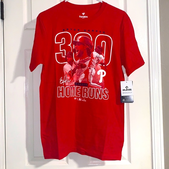 Fanatics | Shirts | New Phillies Bryce Harper Career Home Run Shirt ...